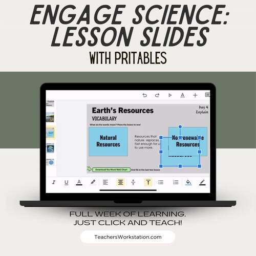 Natural Resources: Engage Science Digital Presentation with Lesson