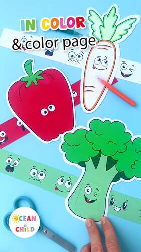 Fun Emotional Learning Activity, Emotion Activity Pre-K, Vegetable Printa