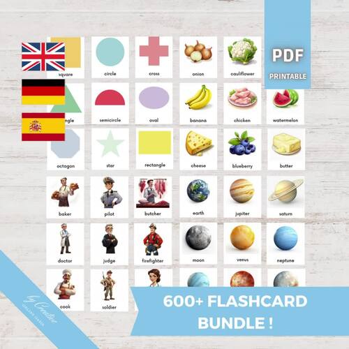 TODDLER Learning Bundle • 637 Montessori Flashcards • Printable Image ...