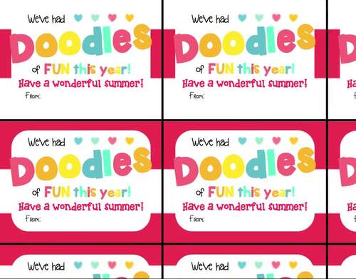 Drawing Board or Colored Pencils End of Year Gift Tag- We've had ...