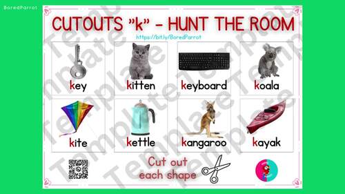 Write the Room Kindergarten - Letter "k": Writing / Vocabulary / Phonics