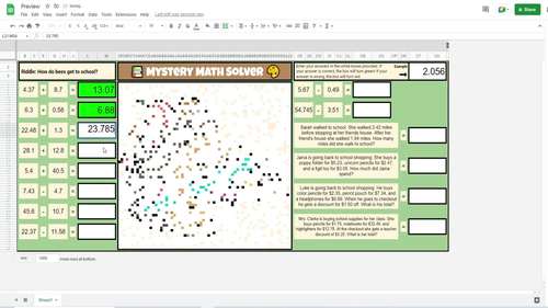 Back to School - Add & Subtract Decimals - Digital Math Activity ...