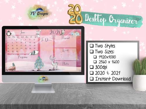Arctic Winter Desktop Organiser/Organizer Background by Teach Elite