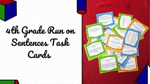 4th Grade Run-on Sentences Task Cards Language Skills and Grammar Practice