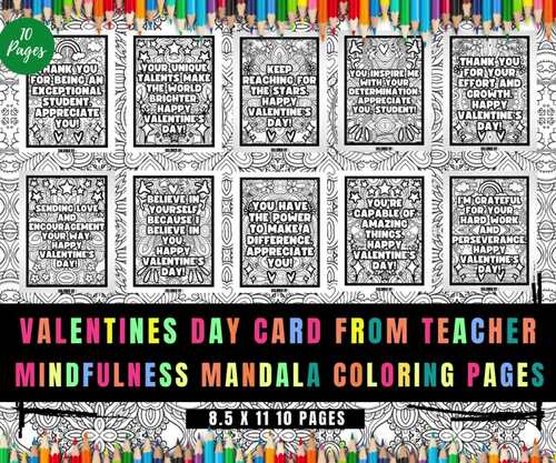 Valentines Day Card From Teacher, Printables Appreciation Saying, SEL