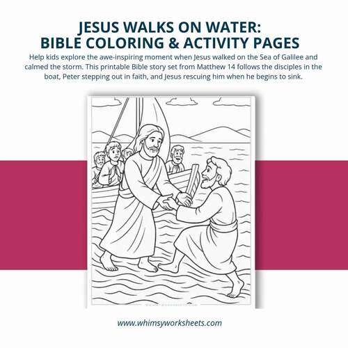 Jesus Walks on Water Kids Activity | Christian Homeschool Bible Story ...