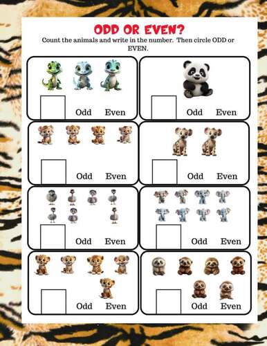 MORE-SAME-FEWER JUNGLE ANIMALS- Preschool Math Worksheets | TPT