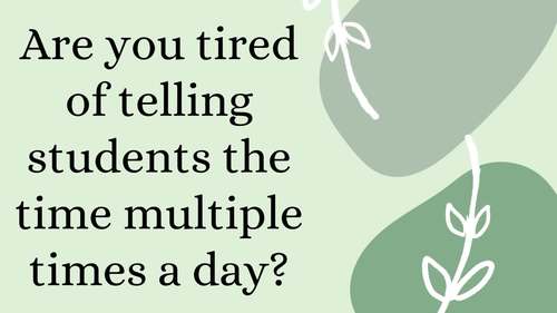 Nature Clock Labels - 3 Designs by Ryse And Teach | TPT