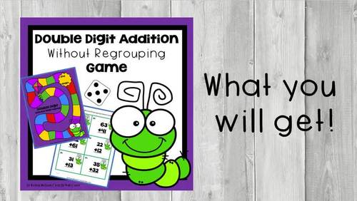 Double Digit Addition Without Regrouping Game by Robin Wilson First ...