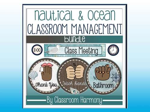 Nautical and Ocean Classroom Management BUNDLE | Visual Classroom Resources