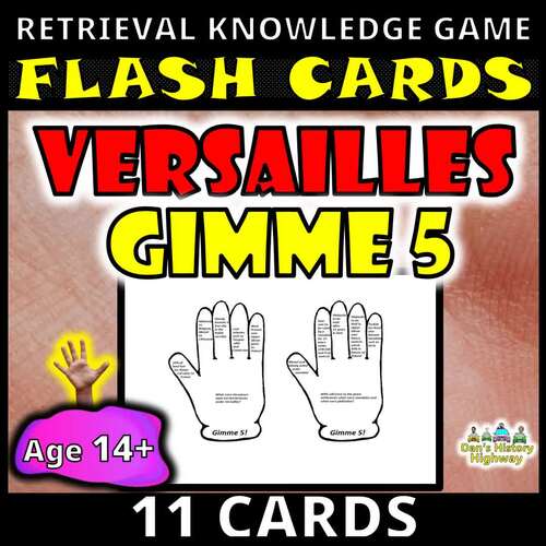 Gimme 5 Revision Flash Cards – Treaty of Versailles | Fun & Interactive ...