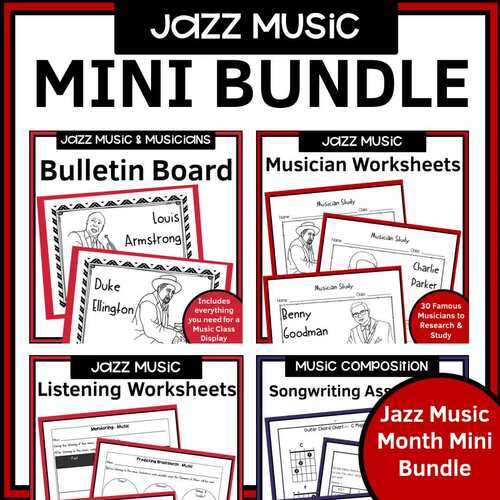 Jazz Music Mini Bundle by Jooya Teaching Resources | TPT