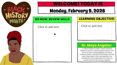 February Daily Slides Google Slides Templates Daily Agenda Black ...