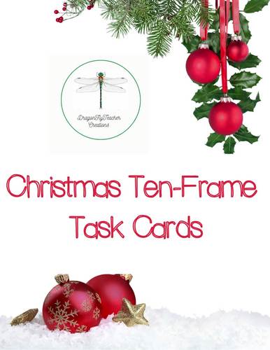 Christmas Ten-Frame Task Cards: How Many More? by DragonflyTeacher ...
