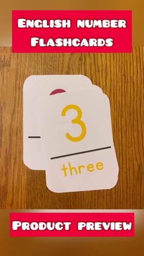 English Number Words Flashcards - Great for Online ESL Classes | TPT