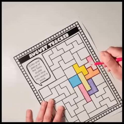 Tetris Themed Monthly Book Trackers by Oak Roots and Arrows | TPT