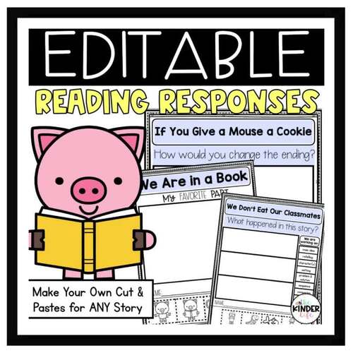 Editable Reading Response Activities | Editable Cut and Paste Sorts ...
