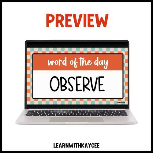 Word of The Day Week Vocabulary Activities Word Work Worksheets ...