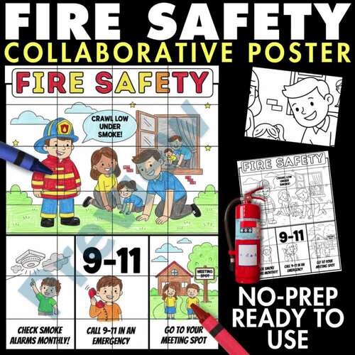 Fire Safety Week Activity Fire Prevention Safety Rules Collaborative Poster
