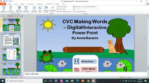 CVC Making Words - Interactive Power Point by Anna Navarre | TPT