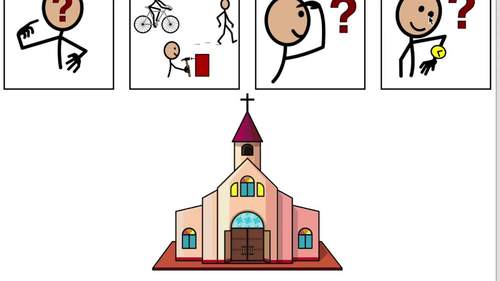 Answering Wh Questions Sorting Digital Speech Therapy Activity with Visuals