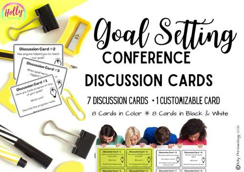 Goal Setting Discussion Cards by Holly Phraseology | TPT