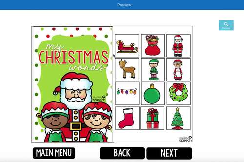 Christmas Interactive Language Unit for Speech Therapy (+BOOM Cards)