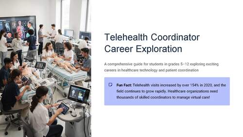 Telehealth Coordinator Career Exploration 101 Grades 4-12 PPTX Slides ...