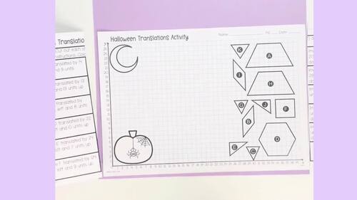 Halloween Transformations Activity - Translations on the Coordinate Plane