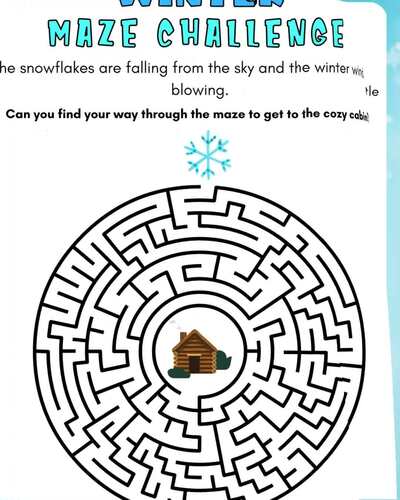 Winter Maze Worksheets for Students of All Ages | Fun activities
