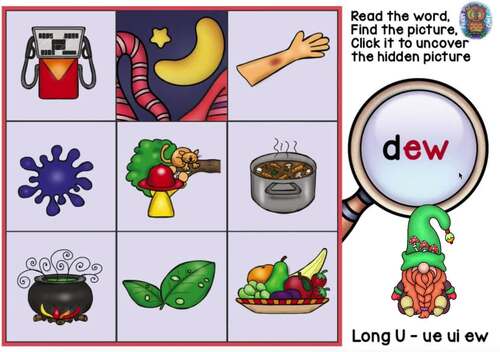 Long U Boom Cards Game UE UI EW by Funny Owl | TPT