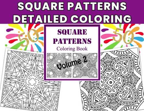 square coloring book sizes