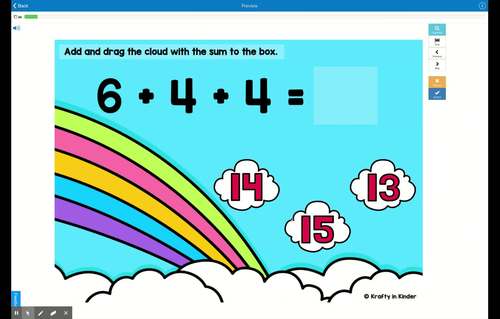 Adding 3 Numbers First Grade Math Games & Centers No-Prep Math Boom Cards