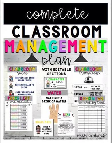 Classroom Management Plan {editable} by Organized in Elementary - Erin