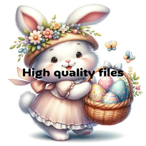 bunny easter clipart| teachers and guardians|art by Like to play