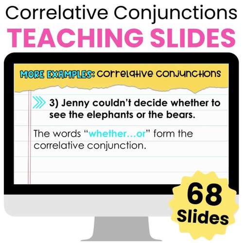 Correlative Conjunctions - 5th Grade Grammar Teaching Slides | TPT
