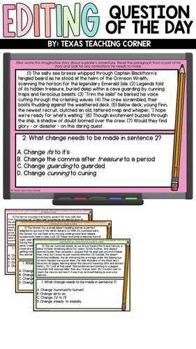 STAAR Editing Practice | Editing Questions | Revising and Editing Test Prep