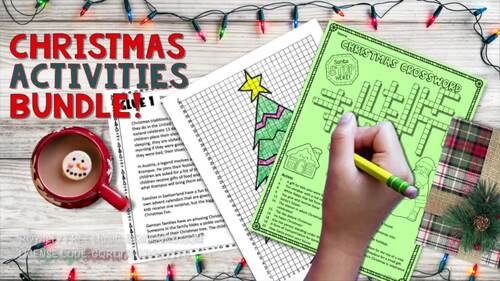 Christmas Fun Packet - Escape Room AND Coordinated Graphing Activity