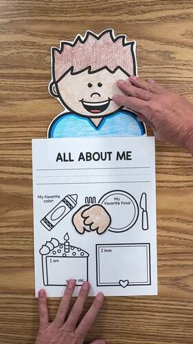 Back to School All About Me Craft for Kindergarten Bulletin Board Project