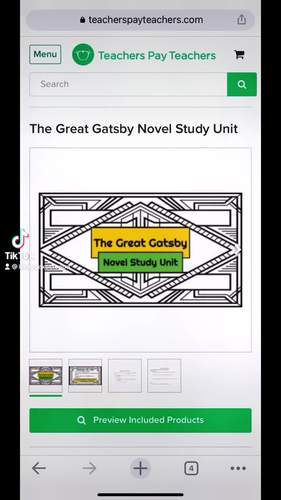 The Great Gatsby Novel Study Unit by Letterbox Octopod | TPT