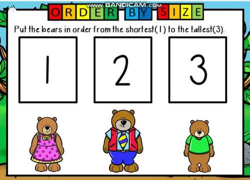 goldilocks and the three bears size sort BOOM CARDS | TPT