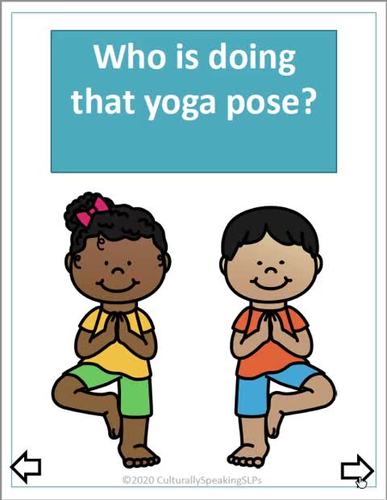 Who is Doing That Yoga Pose Interactive PDF & BOOM CARDS | TPT