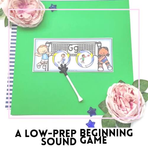 Volleyball Beginning Sounds Matching Game Sports Literacy Center Activity
