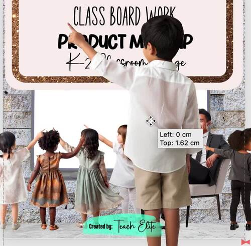 k-2 children and Teacher Class Board Work mockup MOVEABLE students Mock ...