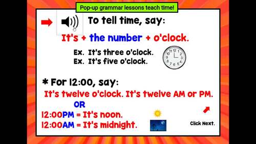 TIME BOOM CARDS BUNDLE Task Cards ESL ELL ENL EFL EDL English Telling Time