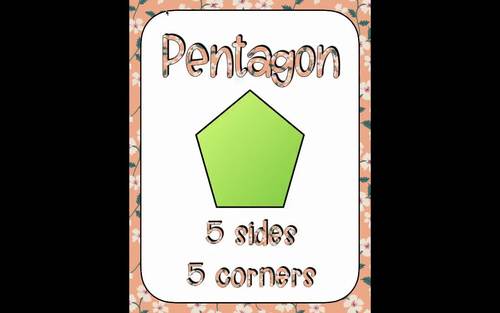 2D 3D Shape Math Posters - Classroom Decor Boho Flower by A Classy ...