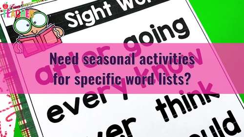 Christmas Sight Word Coloring Worksheets Editable December First Grade ...