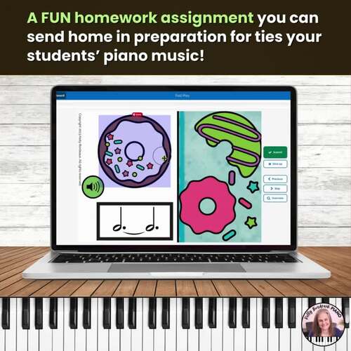 Adding Tied Notes in Music Digital BOOM™ Cards Build-a-Donut Music Math ...