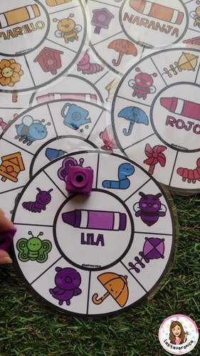 Colores Primavera/ Spring Rainbow. Spanish. Math Centers. March. April