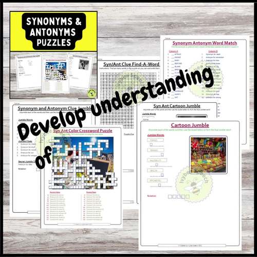 Synonyms Antonyms and Homonyms Bundle Printables and Digital by Ivybee ...